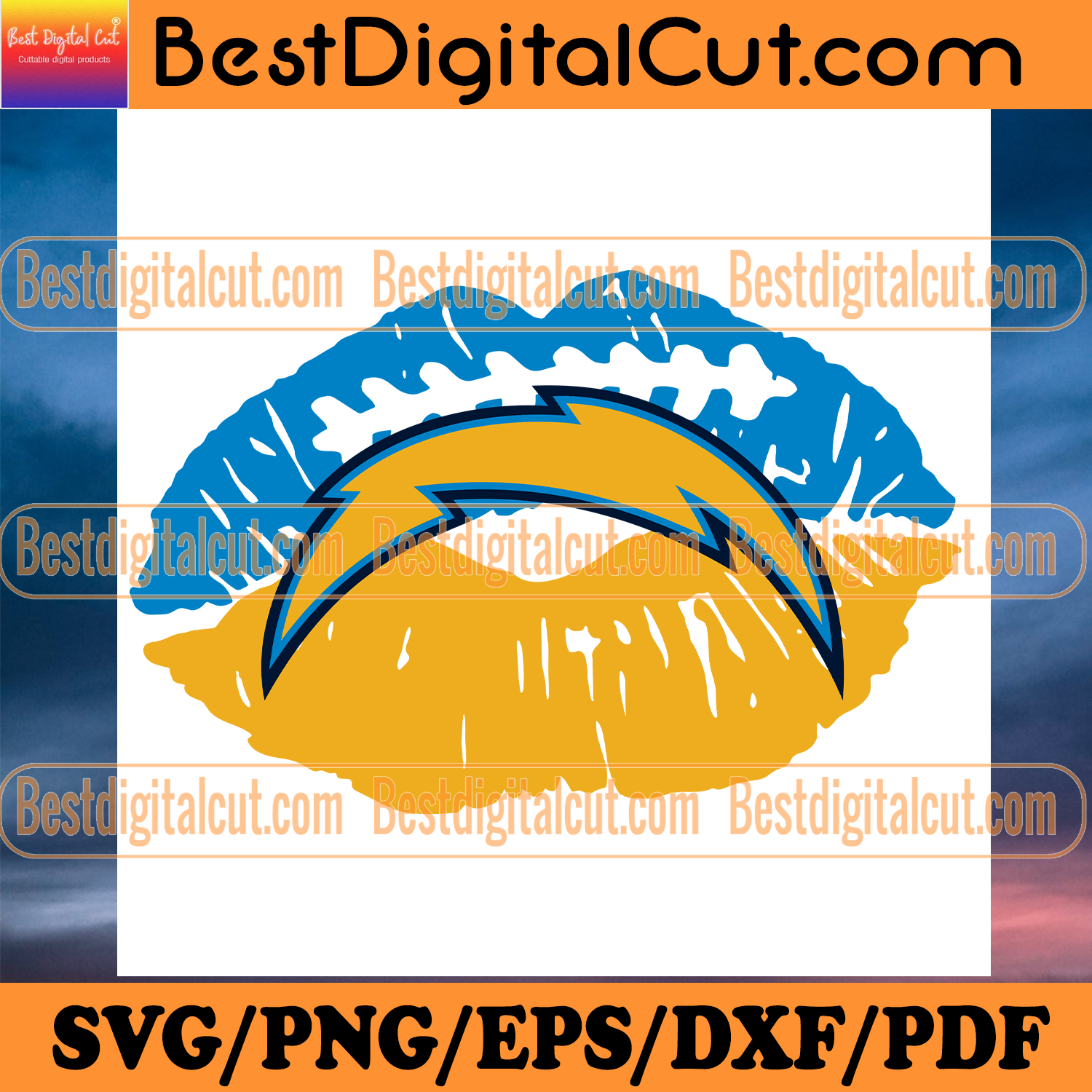 Los Angeles Chargers NFL Lips Svg, Sport Svg, Foot | Inspire Uplift