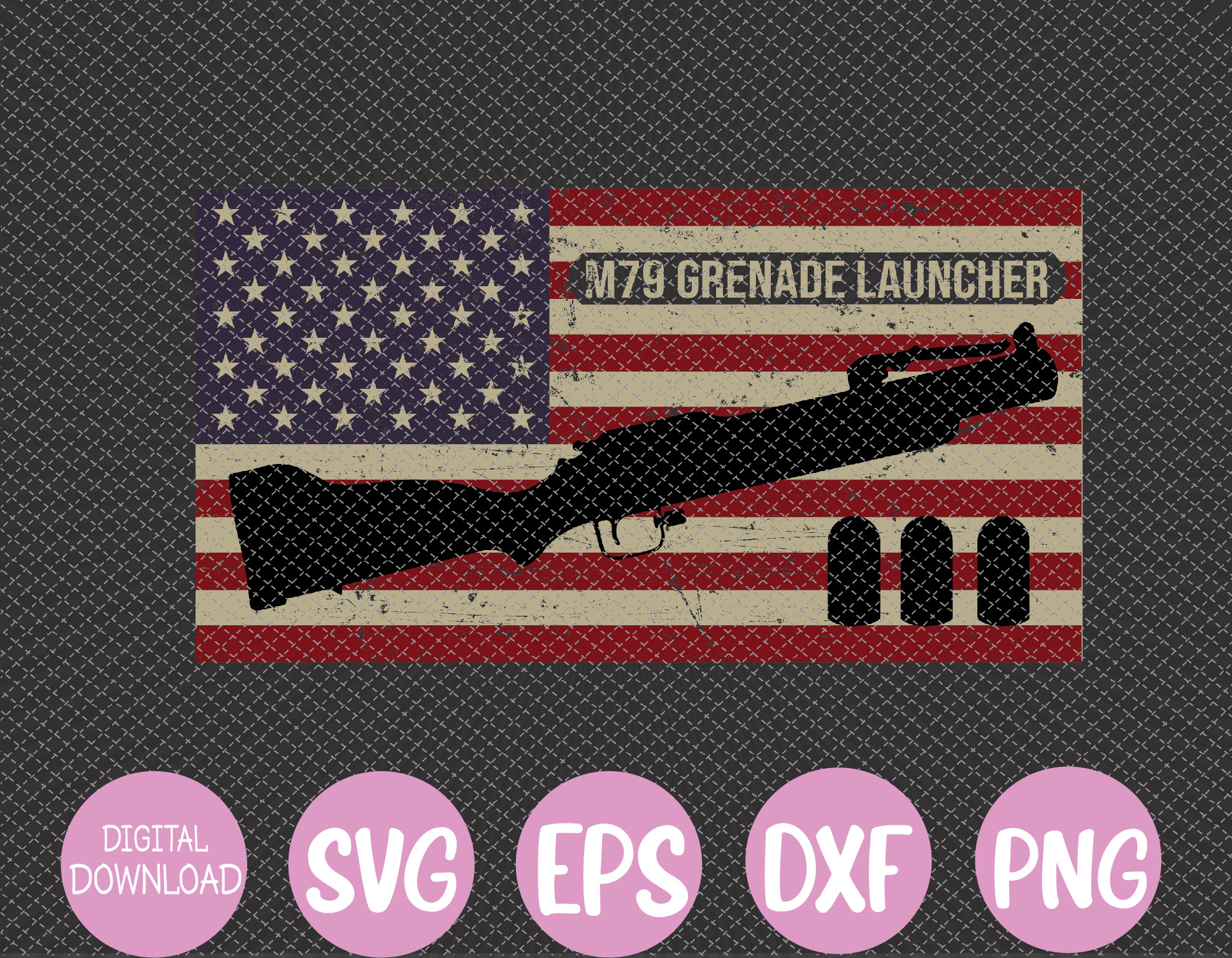 M79 Grenade Launcher Diagram American Flag Svg, Eps, Png, Dx | Inspire ...