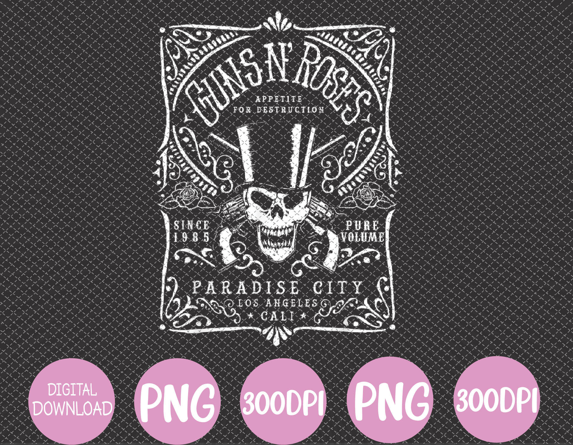 Official Guns N' Roses Paradise City Label Svg, Eps, Png, Dx | Inspire ...