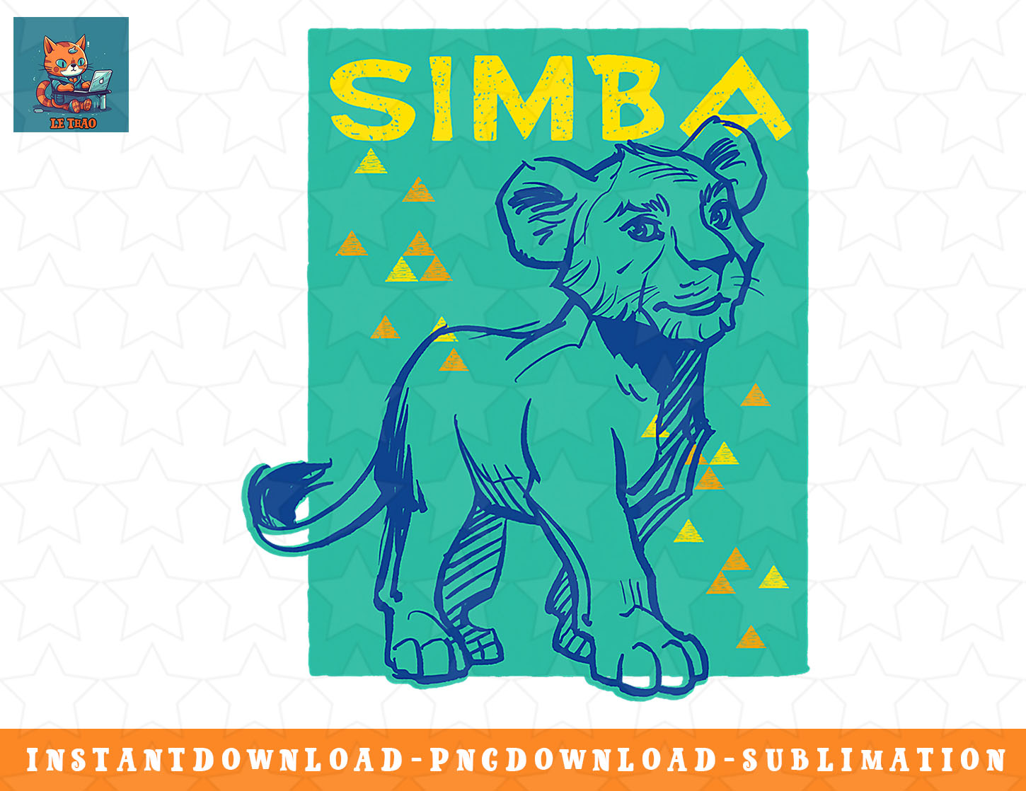 Disney The Lion King Live Action Simba Triangles png, sublim | Inspire ...