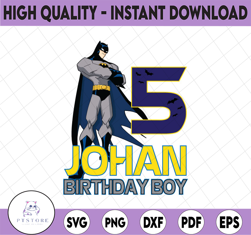 Personalized Name Batman Birthday Svg, Boys Birthday Svg, Di | Inspire ...