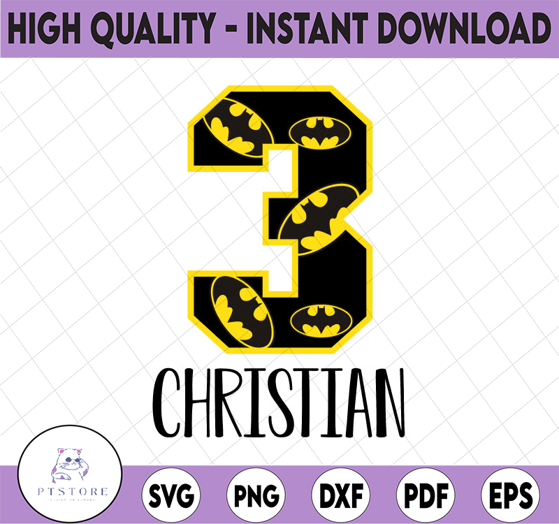 Personalized Name Batman Birthday Svg, Boys Birthday Svg, Di - Inspire ...