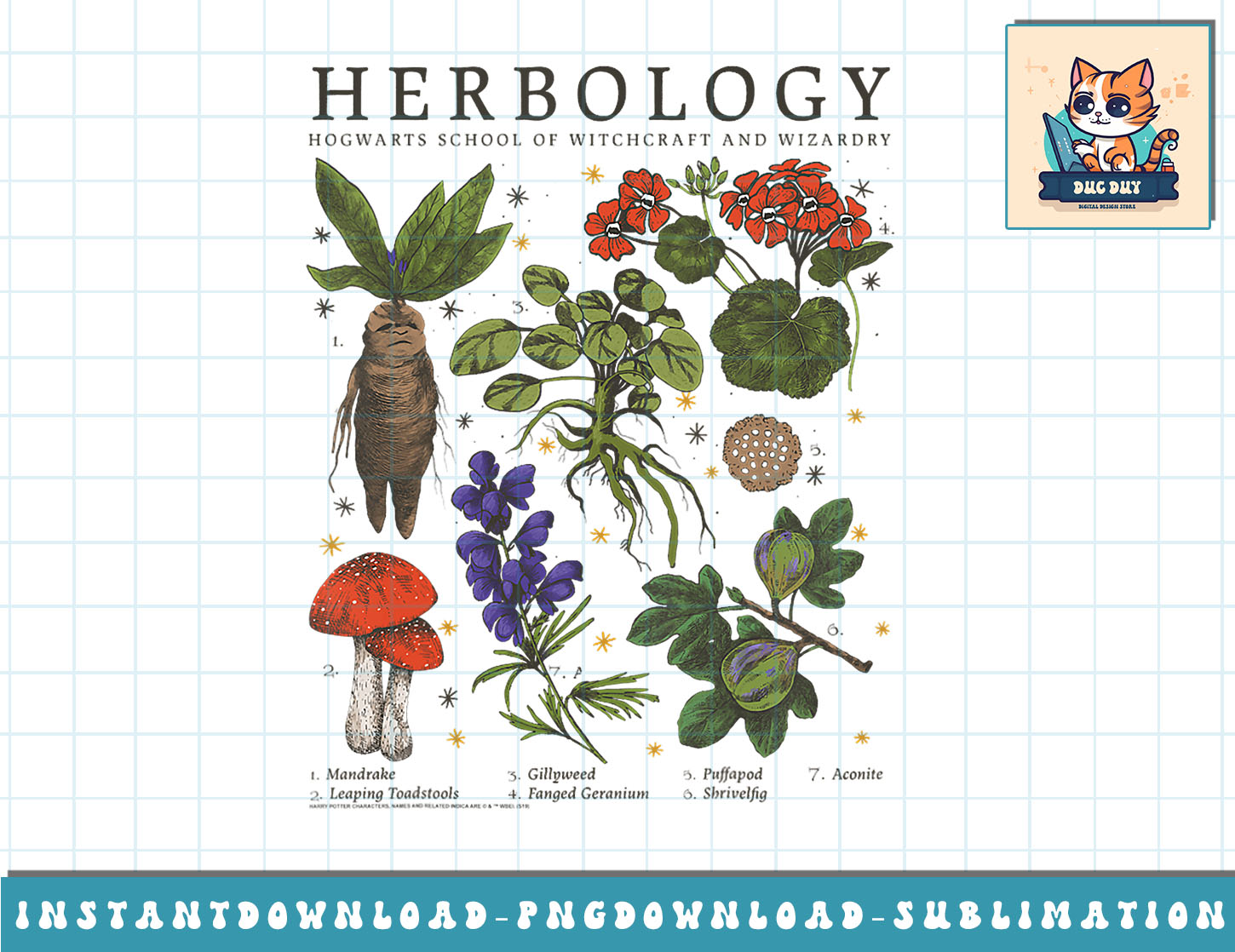 Kids Harry Potter Hogwarts Herbology Class Mandrake Logo You - Inspire ...