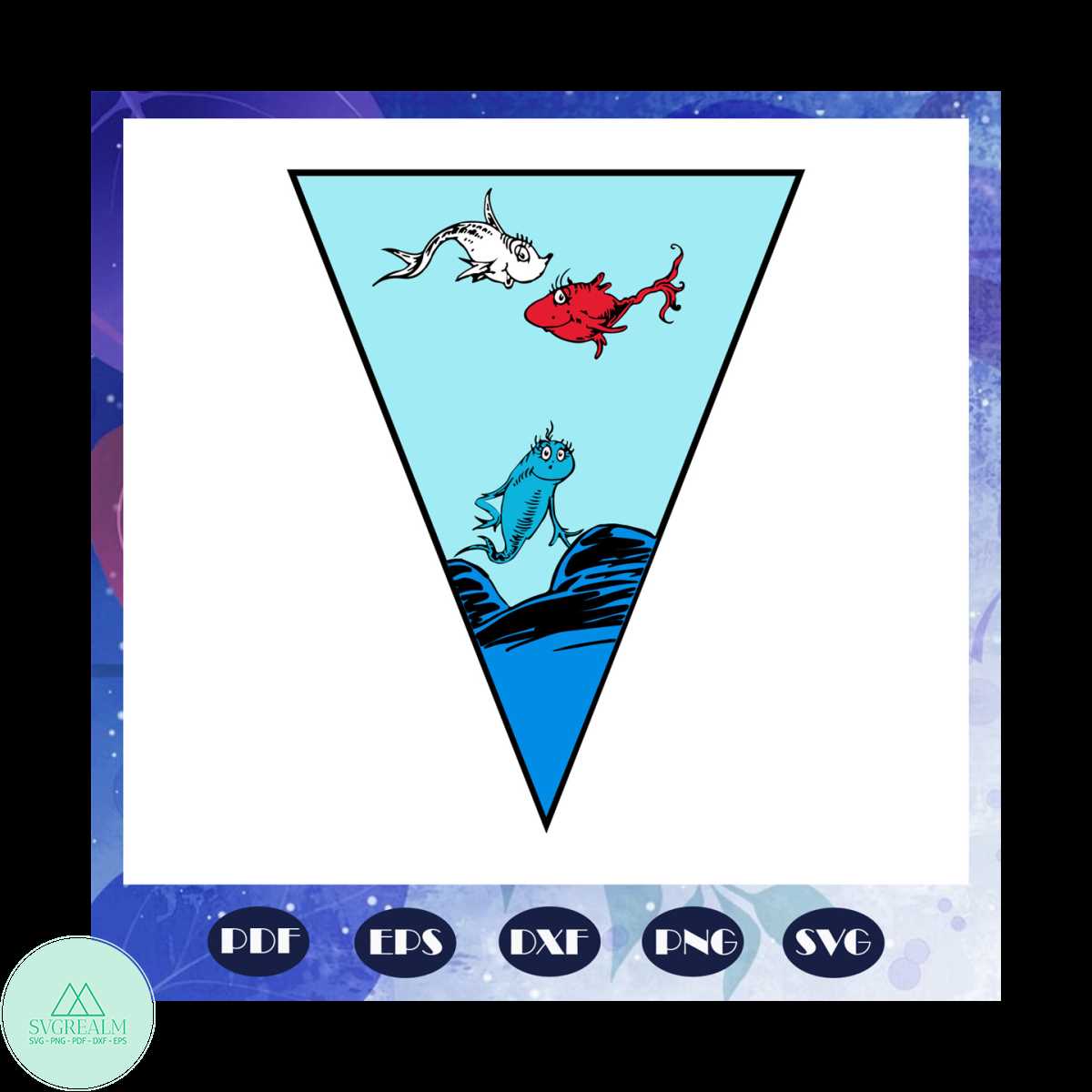 One fish two fish svg, red fish blue fish svg, Dr seuss svg, | Inspire ...
