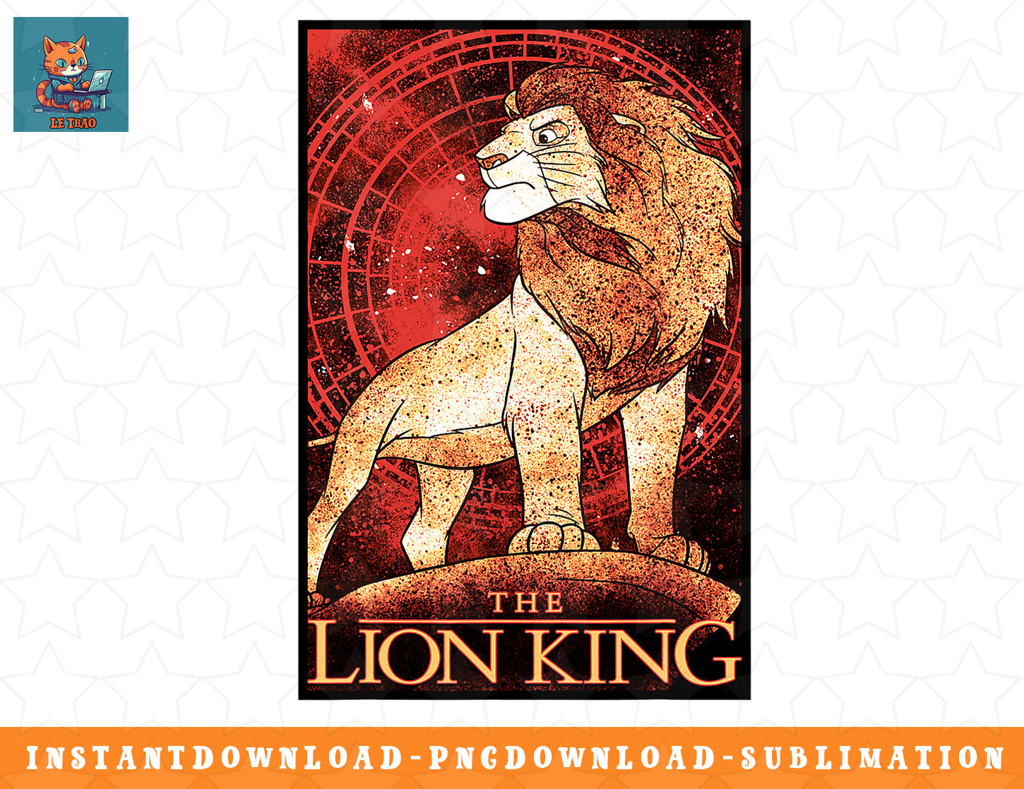Disney The Lion King Majestic Simba Stance png, sublimation, | Inspire ...