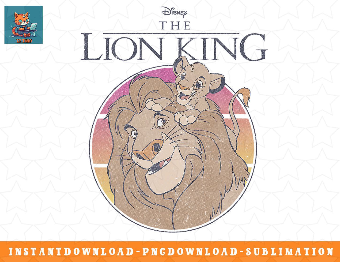 Disney The Lion King Mufasa And Simba Sunset Poster png, sub | Inspire ...