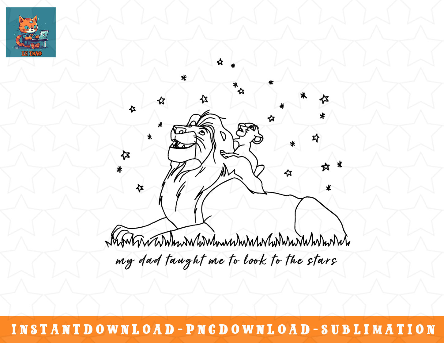 Disney The Lion King Mufasa Simba Look At The Stars png, sub | Inspire ...