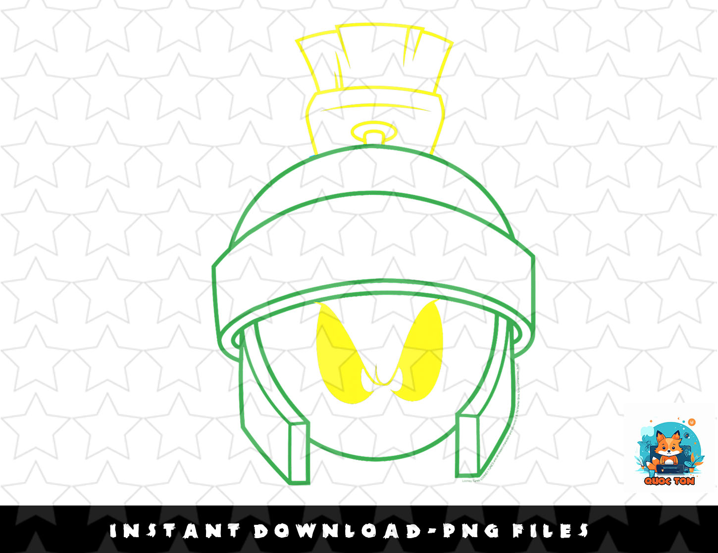 Looney Tunes Marvin The Martian Line Art Big Face png, subli | Inspire ...