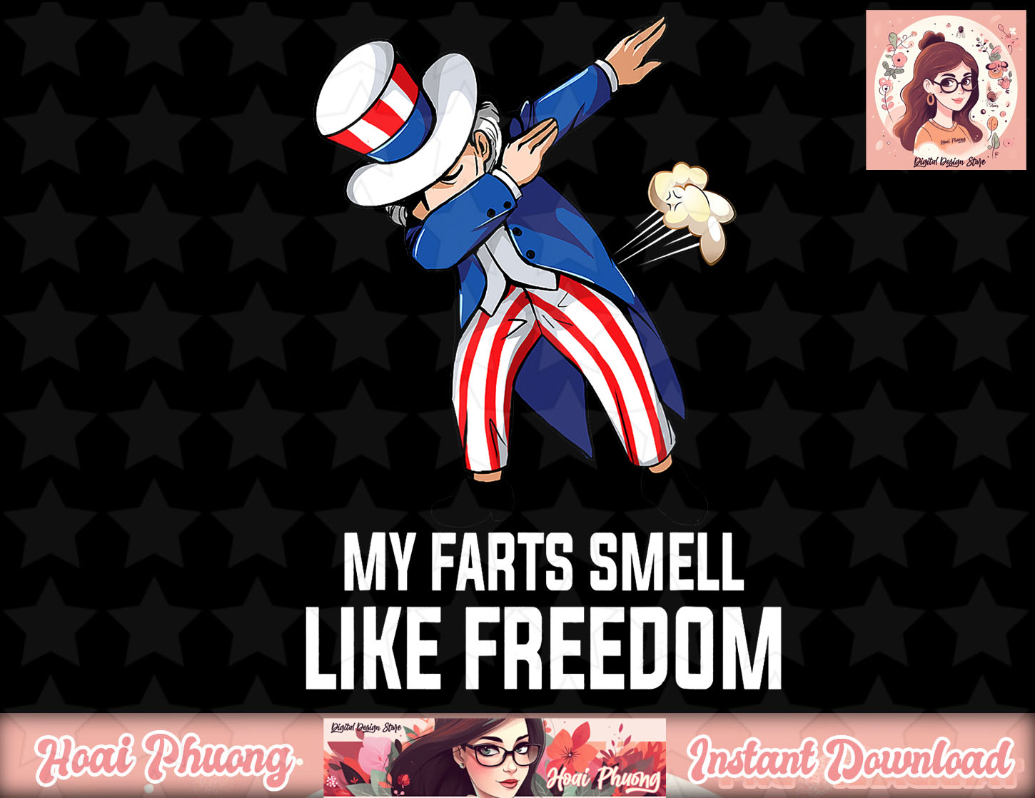 My Farts Smell Like Freedom Dabbing Uncle 4th Of July Tshirt | Inspire ...