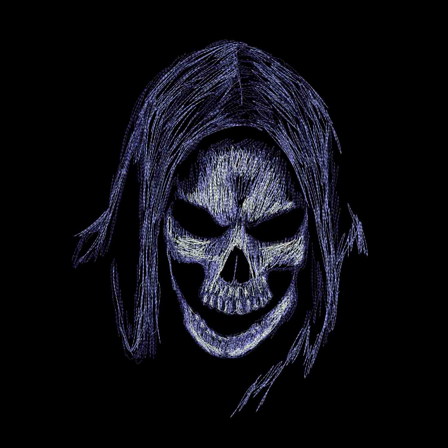 Skull /Anonymous / line art Embroidery Design/ line art desi | Inspire ...