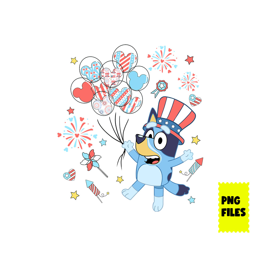 Bluey Happy 4th Of July Png, 4th Of July Png, Bluey 4th Of J | Inspire ...