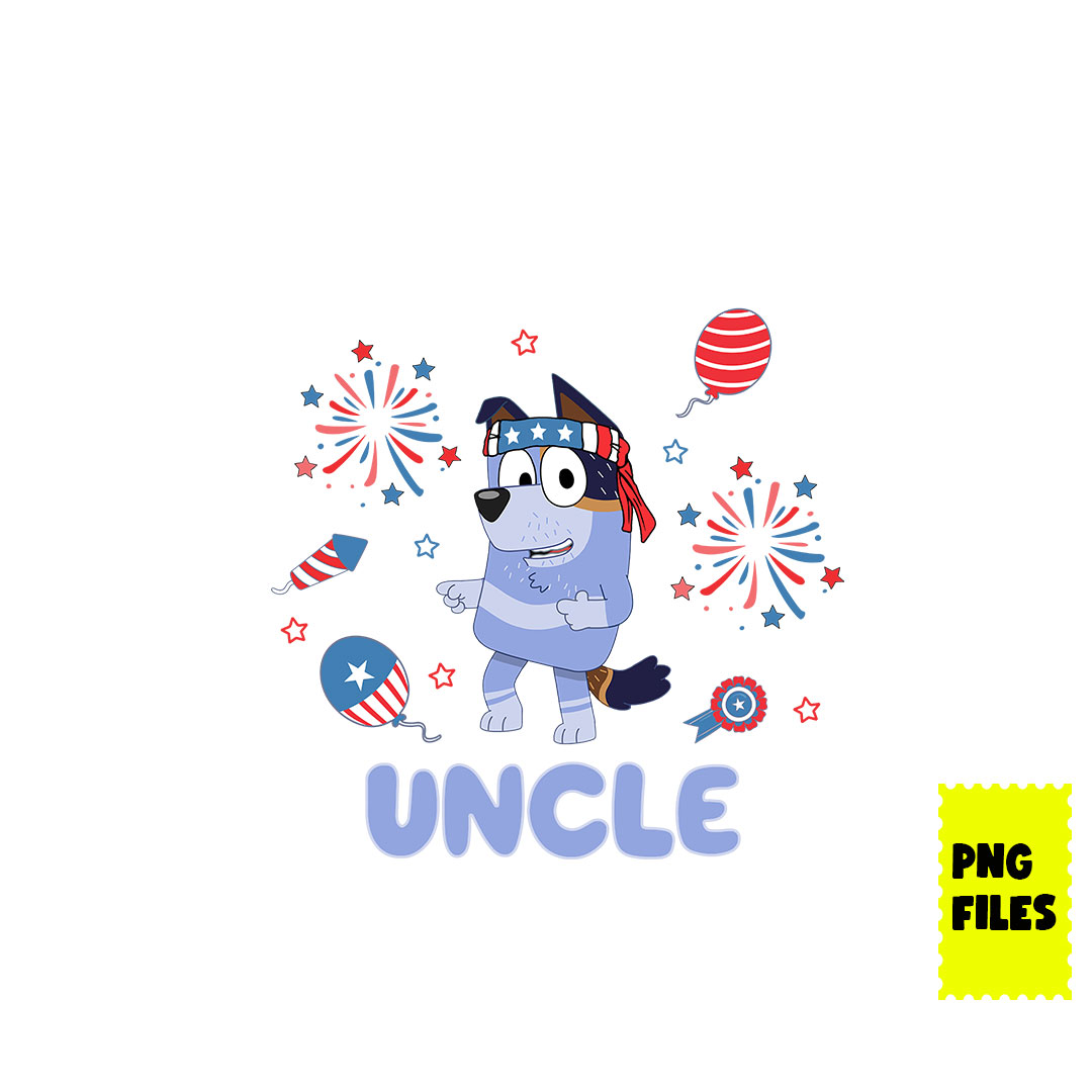 Bluey Uncle Stripe 4th Of July Png, 4th Of July Png, Bluey 4 | Inspire ...