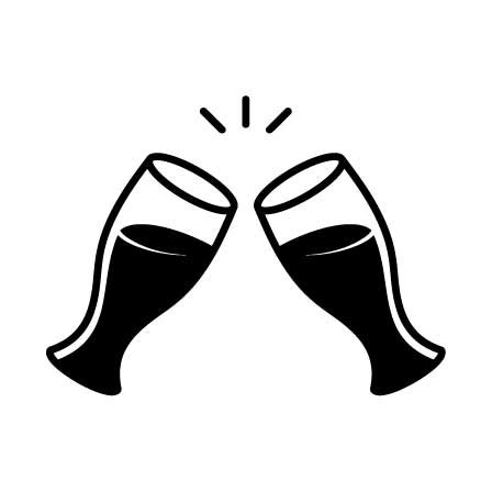 Clinking Glasses SVG, PNG, JPG files. Digital download. - Inspire Uplift