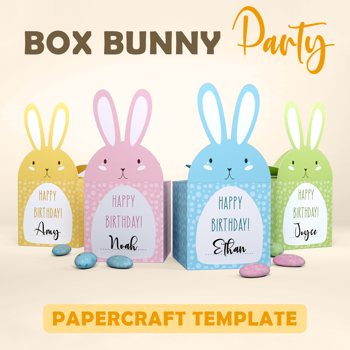 Box Bunny DIY Papercraft Gift Boxes | Printable Party Craft | Inspire ...