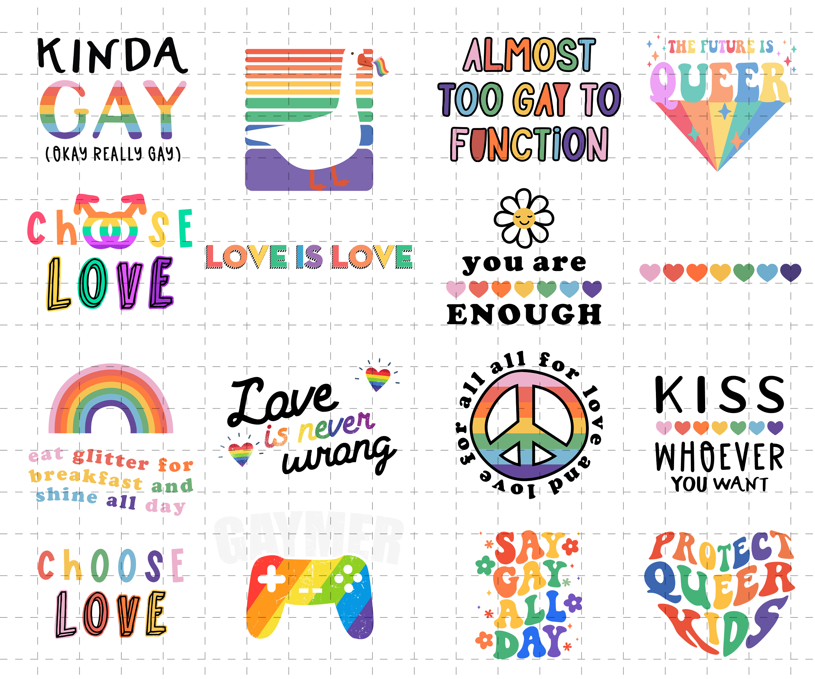 LGBT PRIDE PNG BUNDLE, PRIDE MONTH BUNDLE PNG, DIGITAL DOWNL | Inspire ...