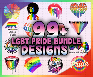 LGBT PRIDE BUNDLE DESIGN, PRIDE MONTH BUNDLE PNG, DIGITAL DO - Inspire ...