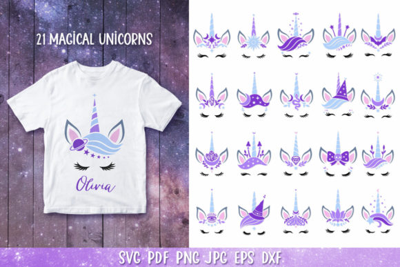 Magical Unicorn Face Bundle SVG Magical Unicorn Face Bundle | Inspire ...