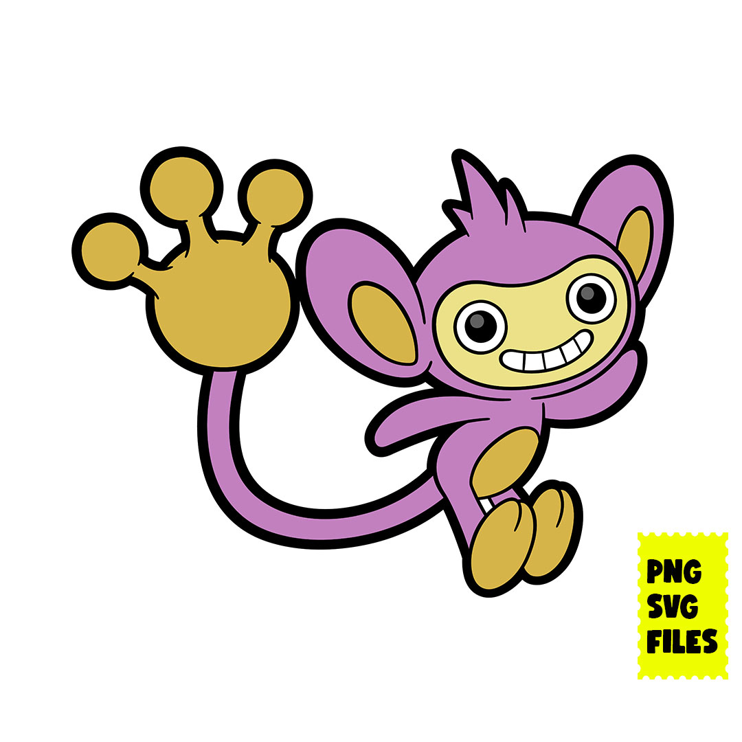 Pokemon Aipom Svg, Aipom Svg, Pikachu Svg, Pokemon Svg, Poke - Inspire ...