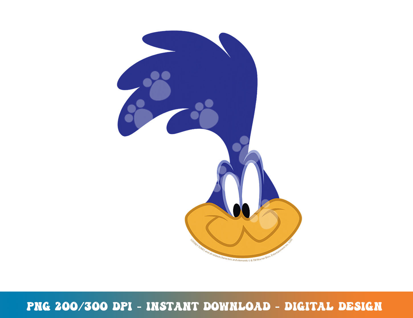 Looney Tunes Road Runner Big Face png, sublimation | Inspire Uplift