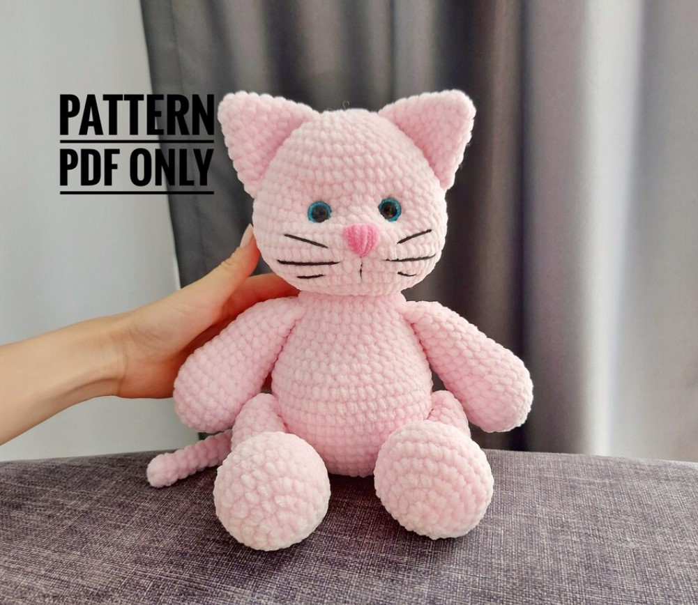 Crochet cat doll patern, Cat Amigurumi Pattern, seamless cro - Inspire ...