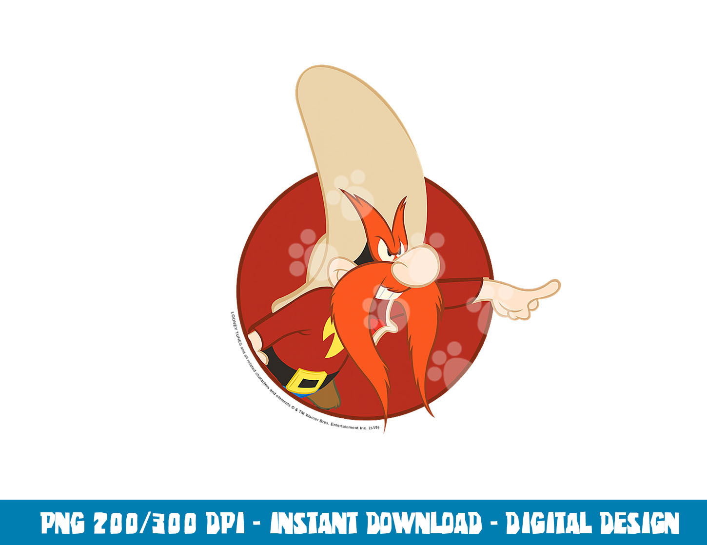 Looney Tunes Yosemite Sam Red Circle Portrait png, sublimat - Inspire ...