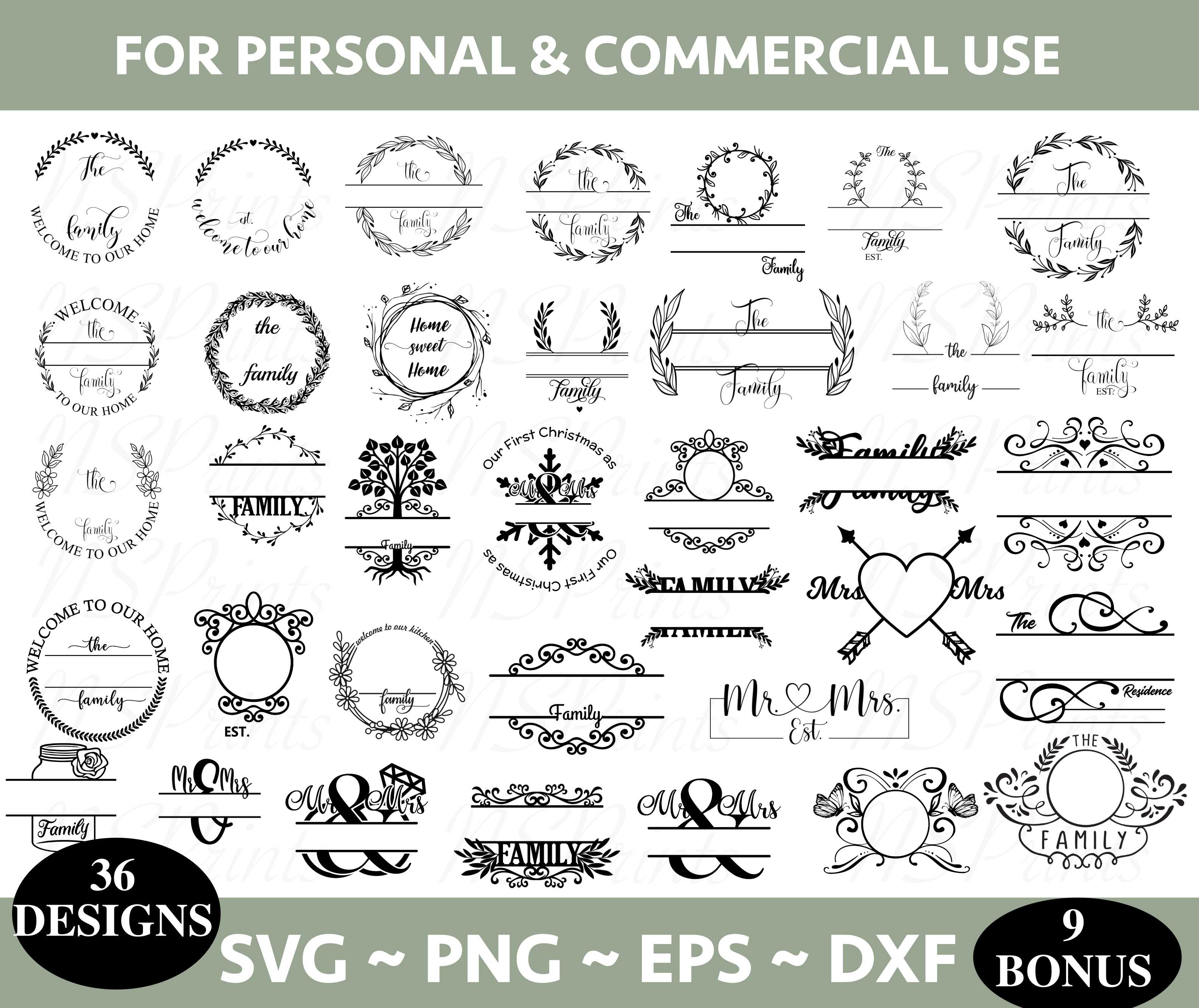 Family Name SVG, Family Wall Decor SVG, Family SVG, Family D | Inspire ...