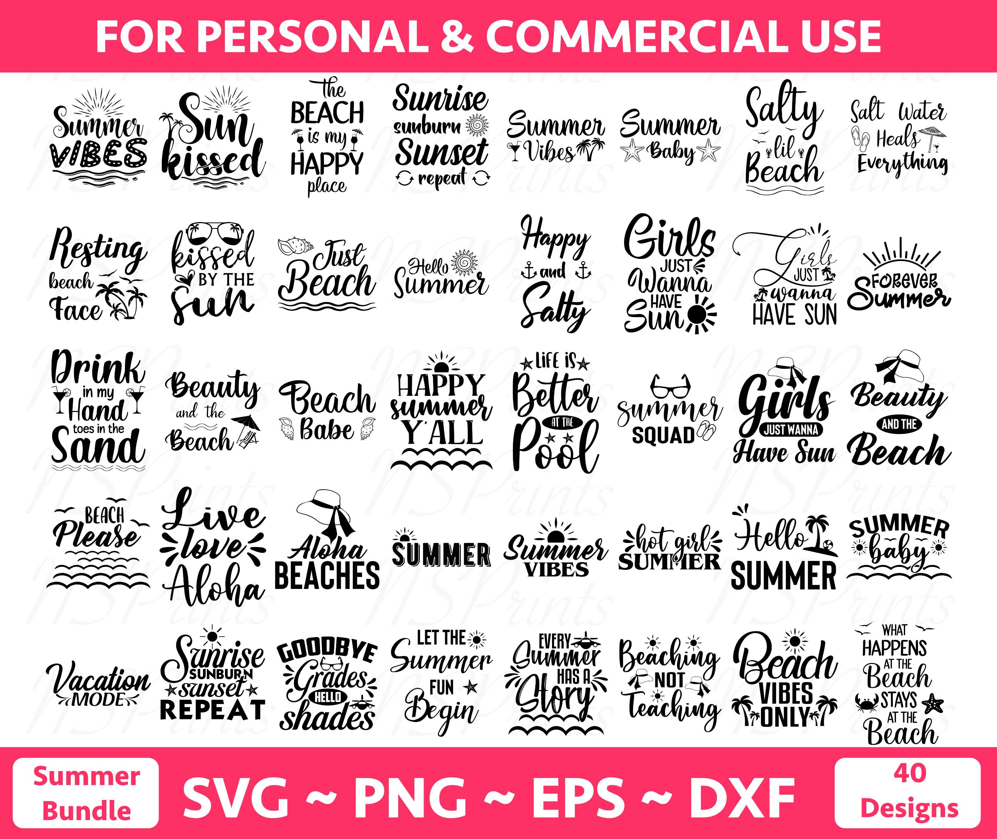 Summer SVG BUNDLE, Beach Svg, Summer time svg, Funny Beach Q | Inspire ...
