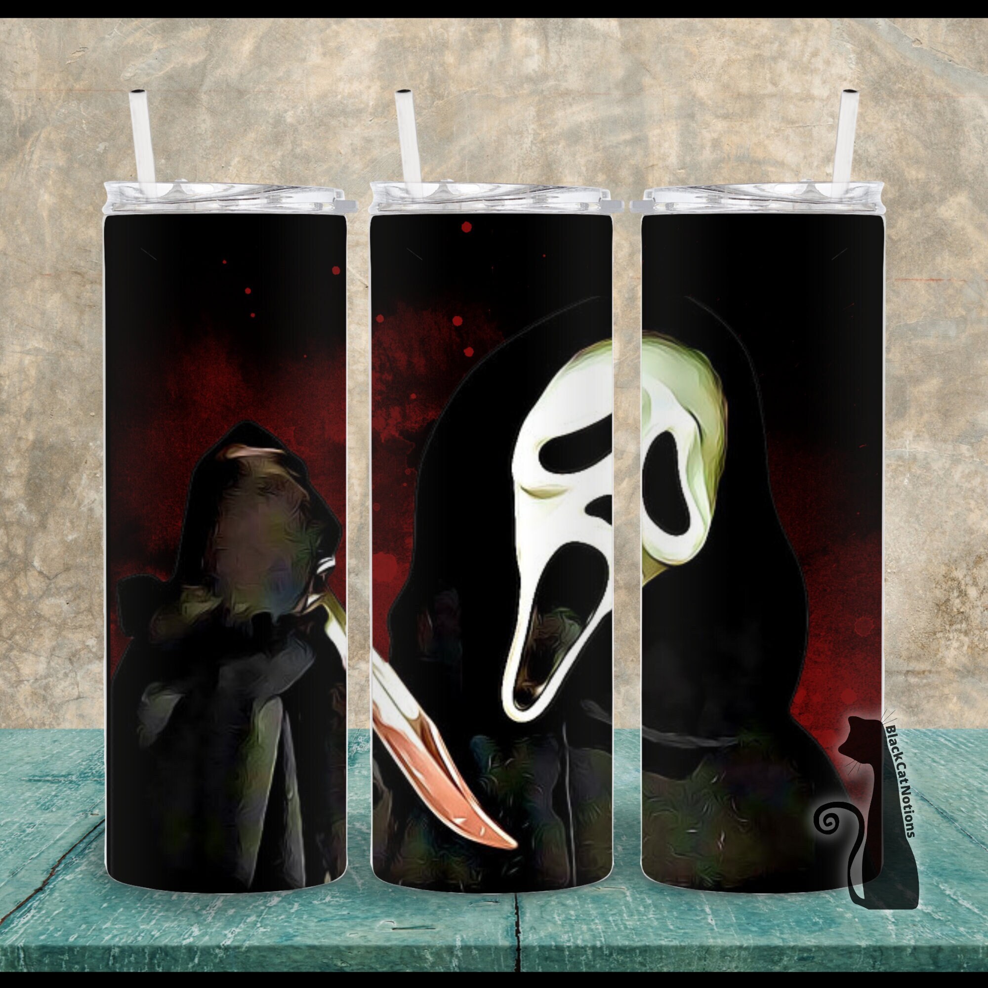 Scream Ghostface Tumbler, Scream Ghostface Skinny Tumbler | Inspire Uplift