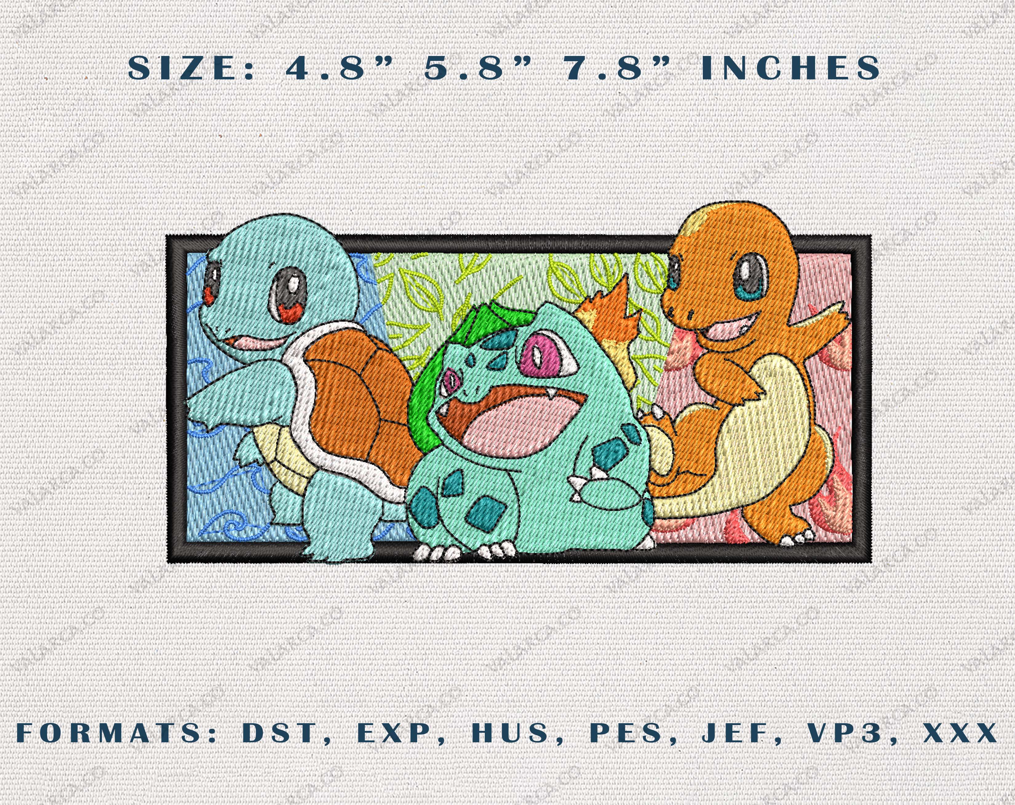 Pokemon Anime Inspired Embroidery Designs, Anime Character E - Inspire ...