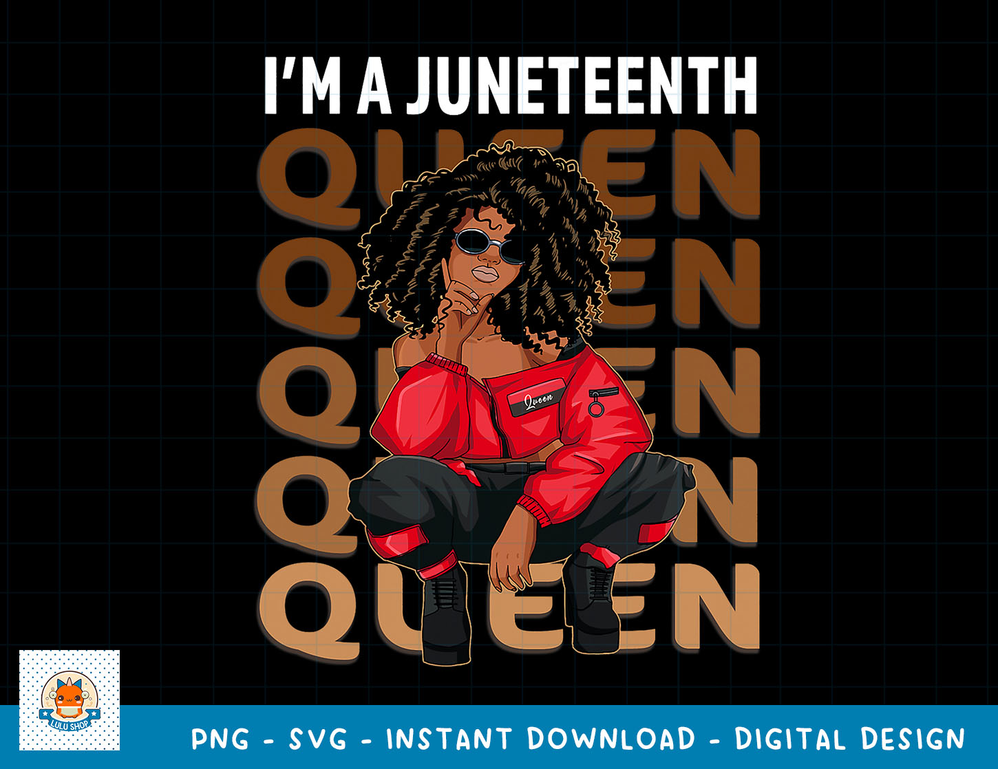 Juneteenth Queen Swag Black Melanin Natural Hair Afro Women | Inspire ...