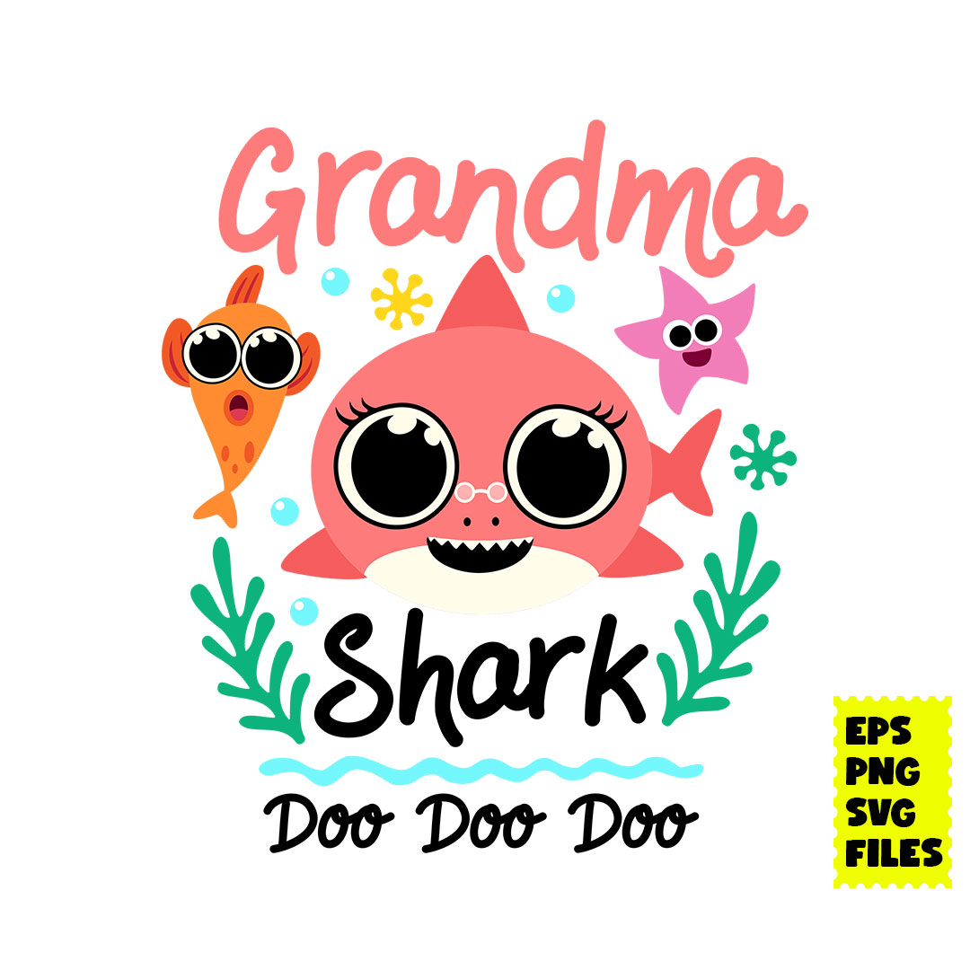 Grandma Shark Svg, Grandma Svg, Shark Svg, Baby Shark Svg, B | Inspire ...