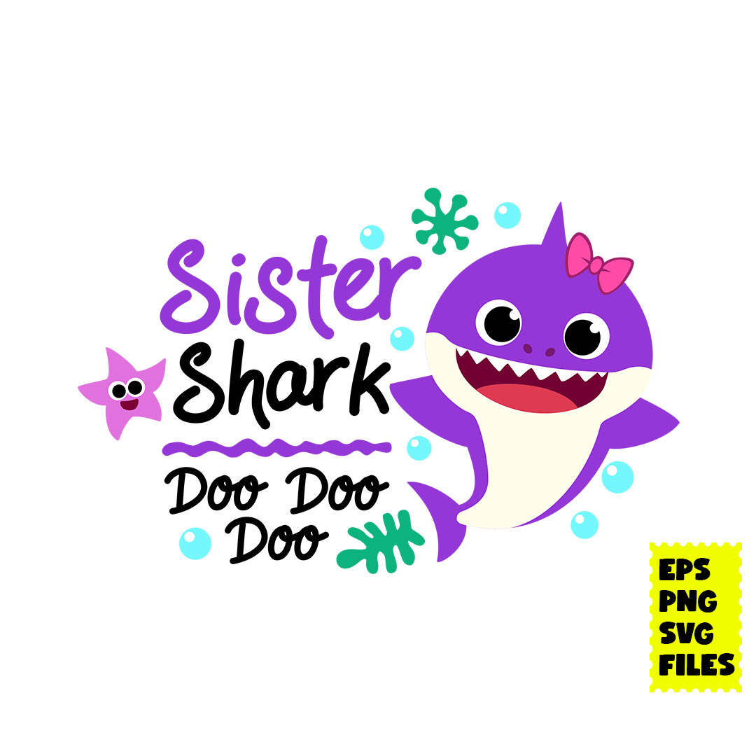 Sister Shark Doo Doo Doo Svg, Sister Svg, Shark Svg, Baby Sh | Inspire ...