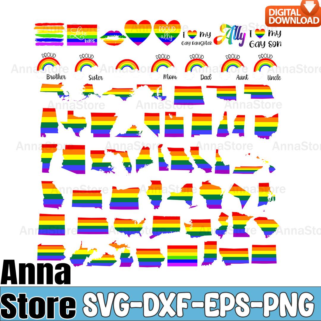 Gay Pride Bundle Svg,Gay Pride Svg,LGBT Day Svg,Lesbian Svg, | Inspire ...