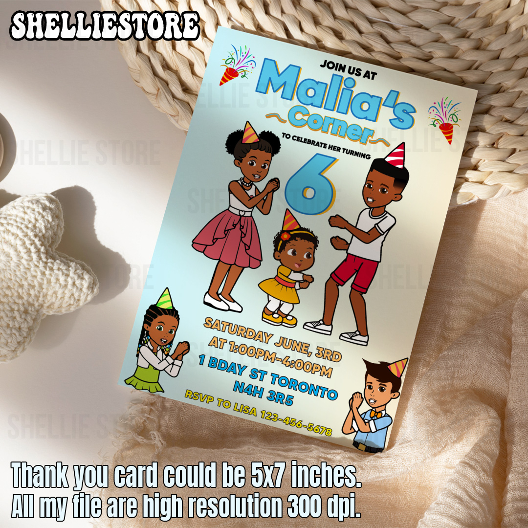 Editable Birthday Invitation Digital Printable, Gracie's Cor - Inspire ...