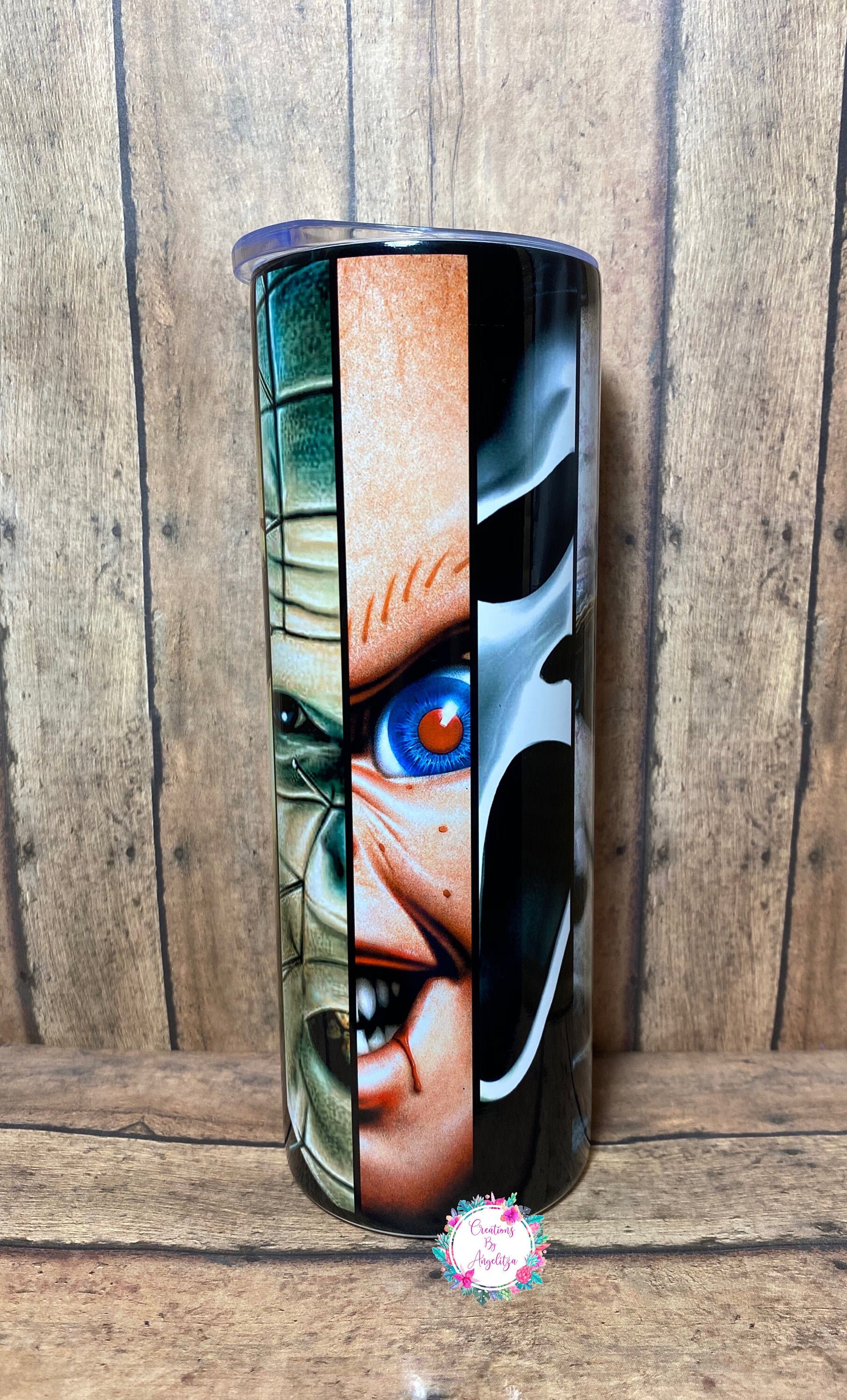 Scream Horror Skinny tumbler, Scary Movie Horror 30oz Curved | Inspire ...