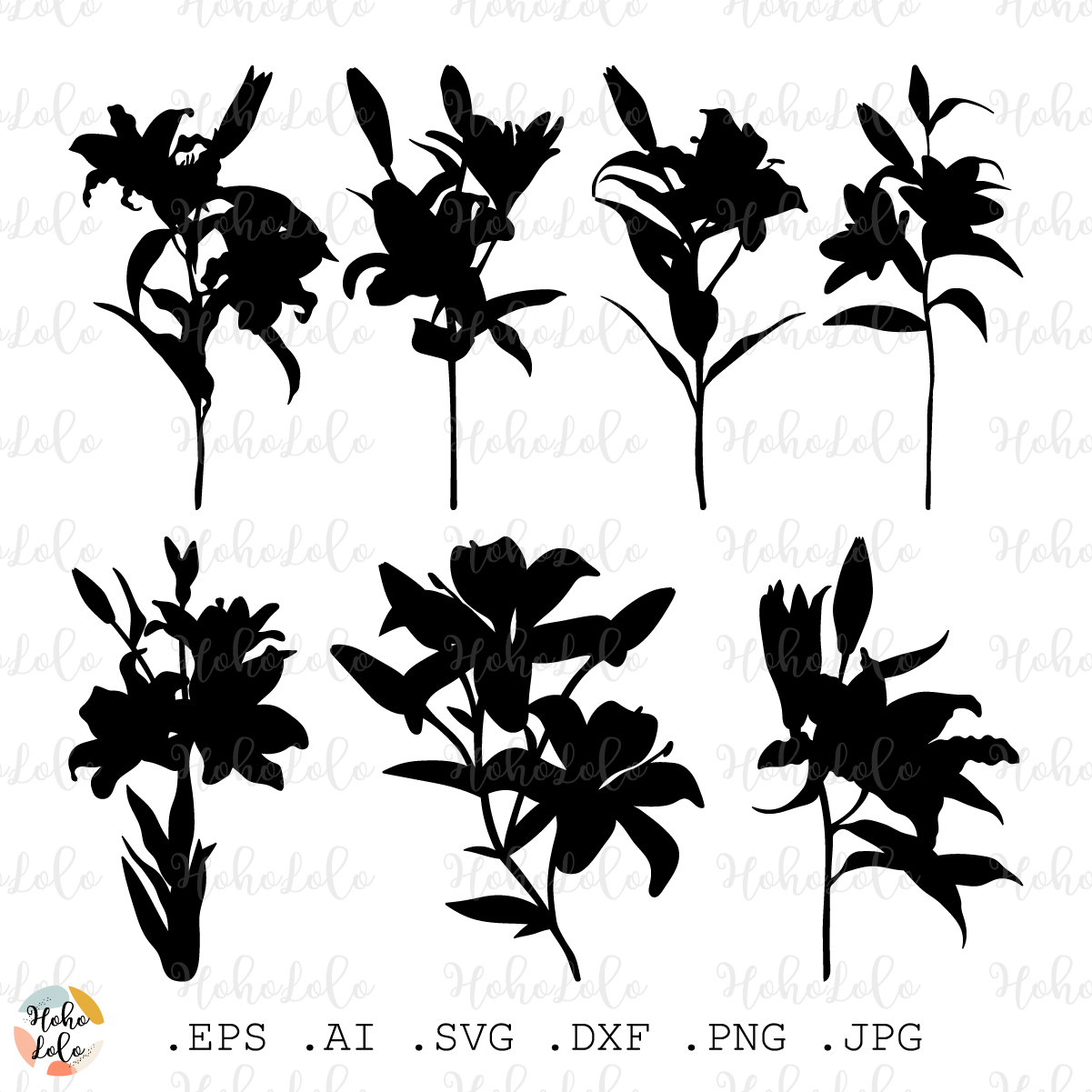 Lily Svg, Lily Silhouette, Flowers Cricut, Lily Clipart Png, | Inspire ...