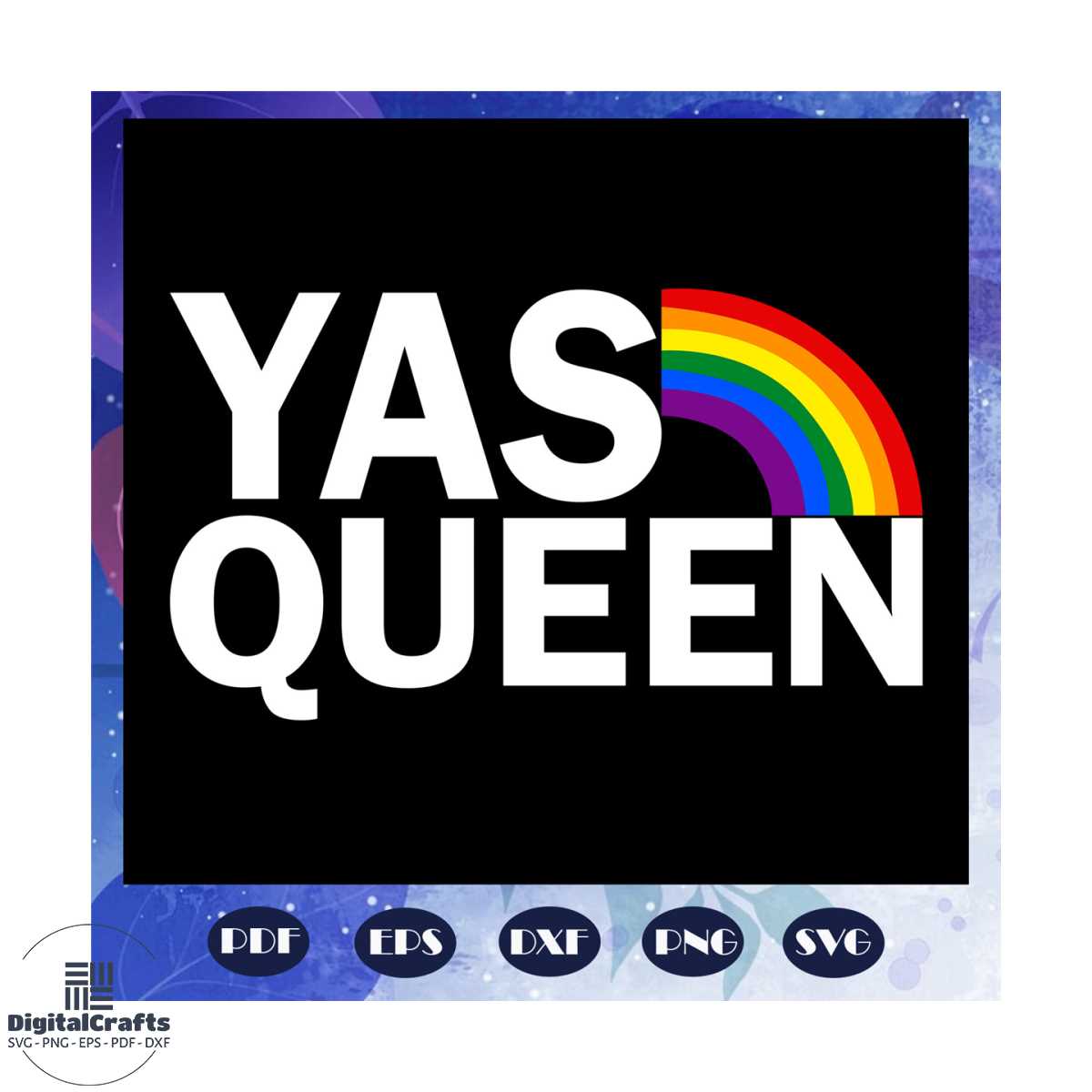 Yas queen, rainbow svg, leseither way, lesbian gift, lgbt sh | Inspire Uplift
