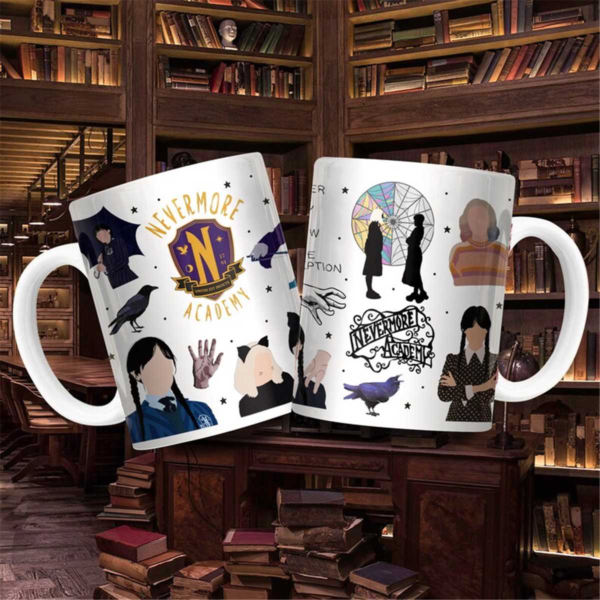 Wednesday Addams Mugs, Nevermore Academy Merch, The Addams F - Inspire ...