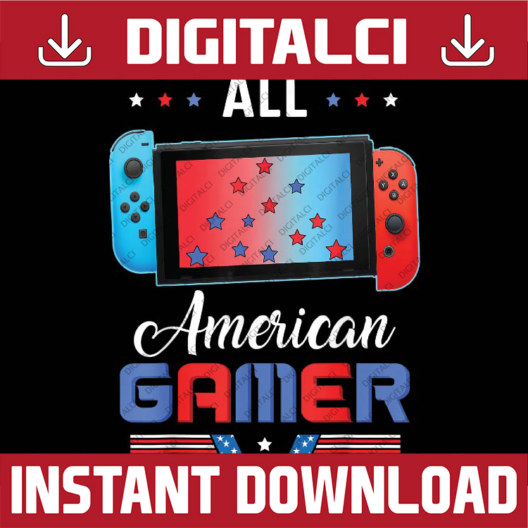4th Of July All American Gamer Flag Merica Png, 4th of July - Inspire ...