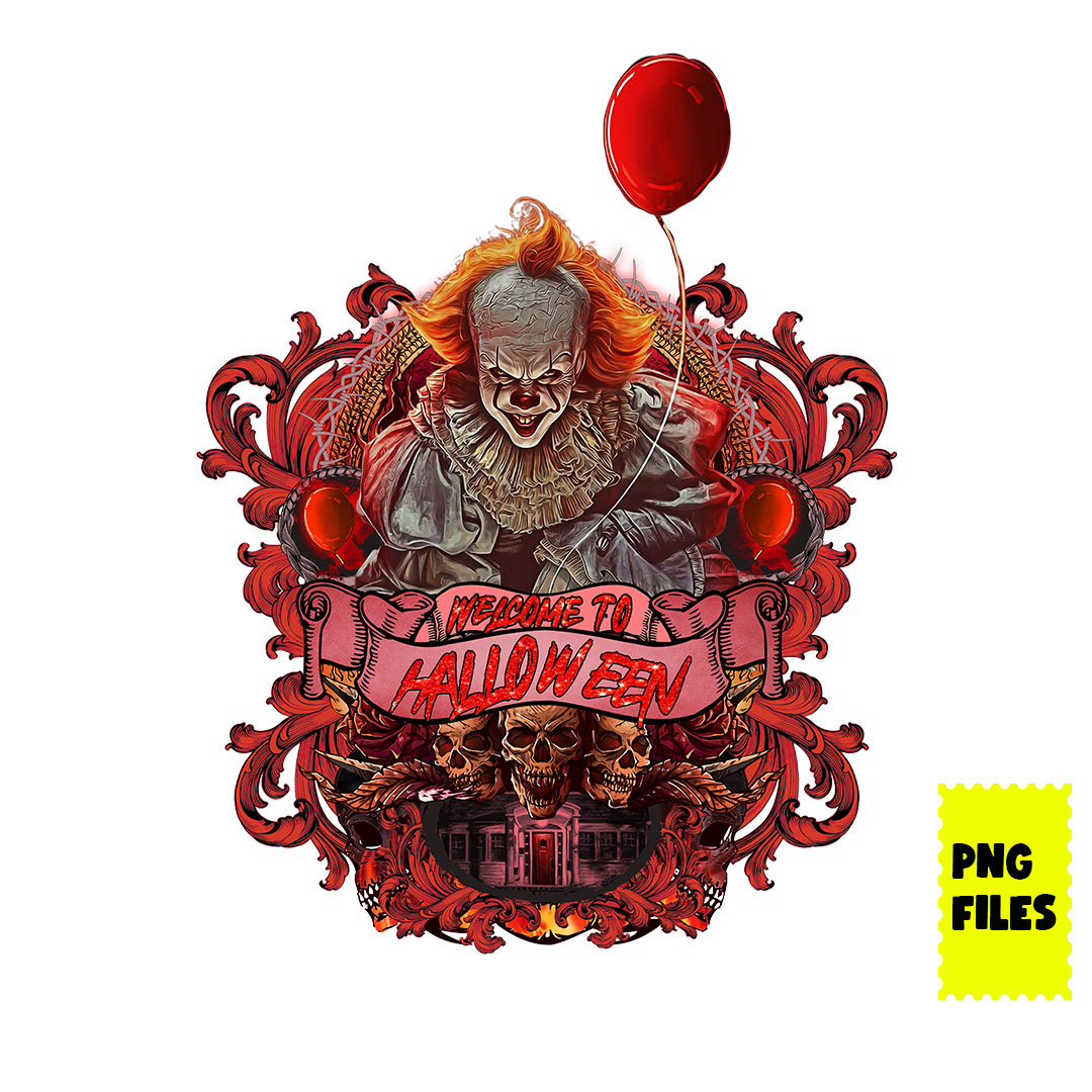 Pennywise Png, IT Chapter Png, Horror Sublimation Png, Horro - Inspire ...