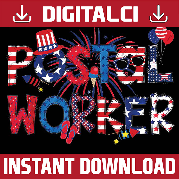 Patriotic Postal Worker 4th Of July Mail Carrier Png, Americ | Inspire ...