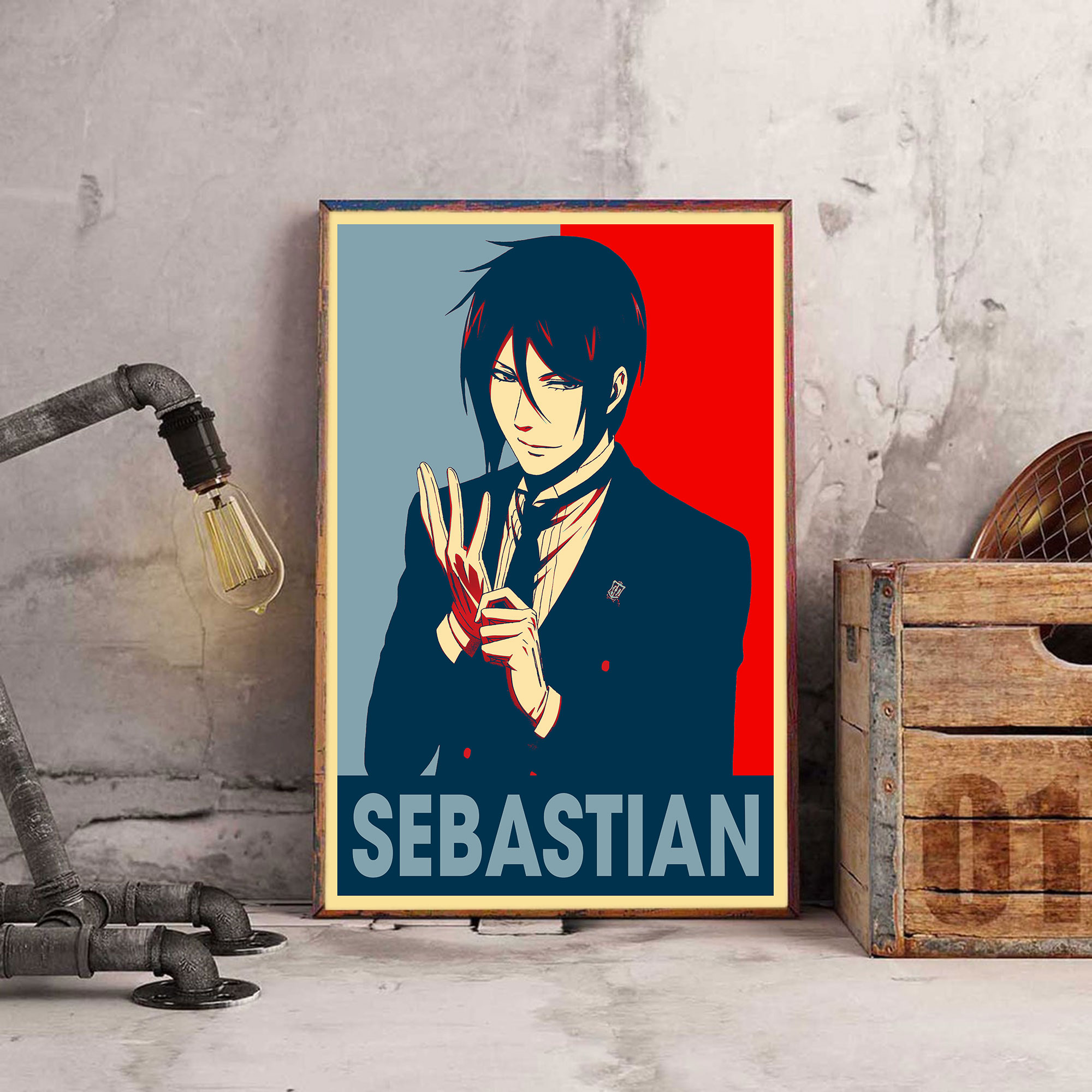 anime poster, black butler poster, wall art, wall decor, pri | Inspire ...