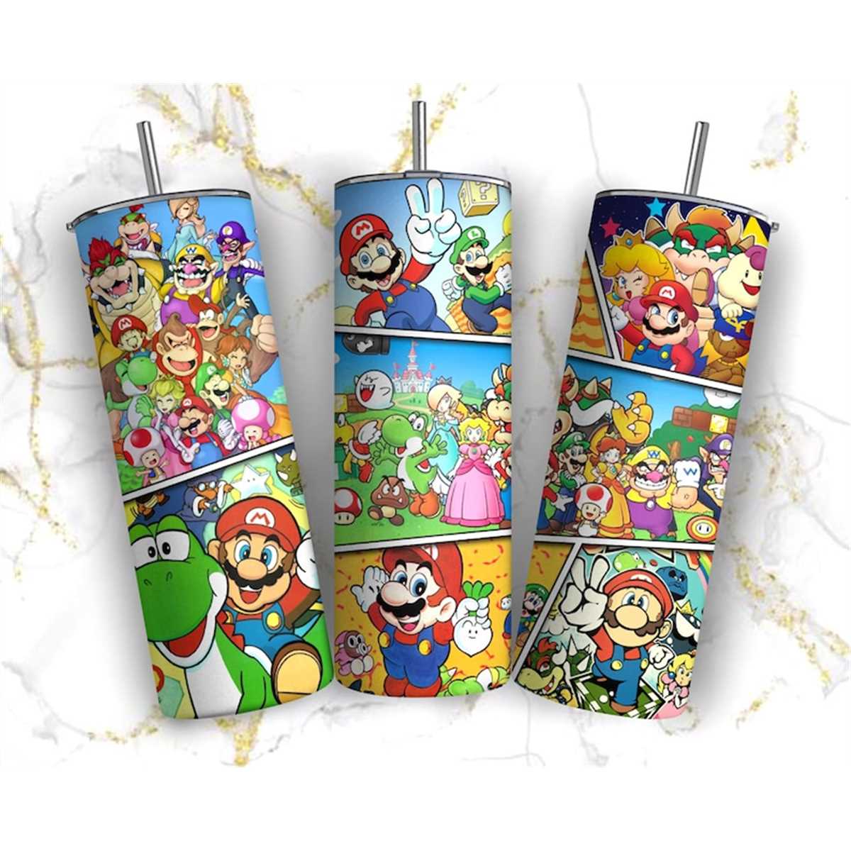 Super Mario Tumbler, Mario Game Tumbler, Super Mario Birthda | Inspire ...