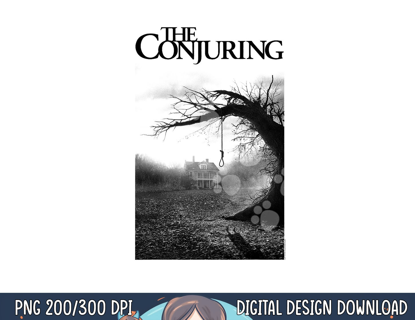 The Conjuring Poster Black & White png, sublimation | Inspire Uplift