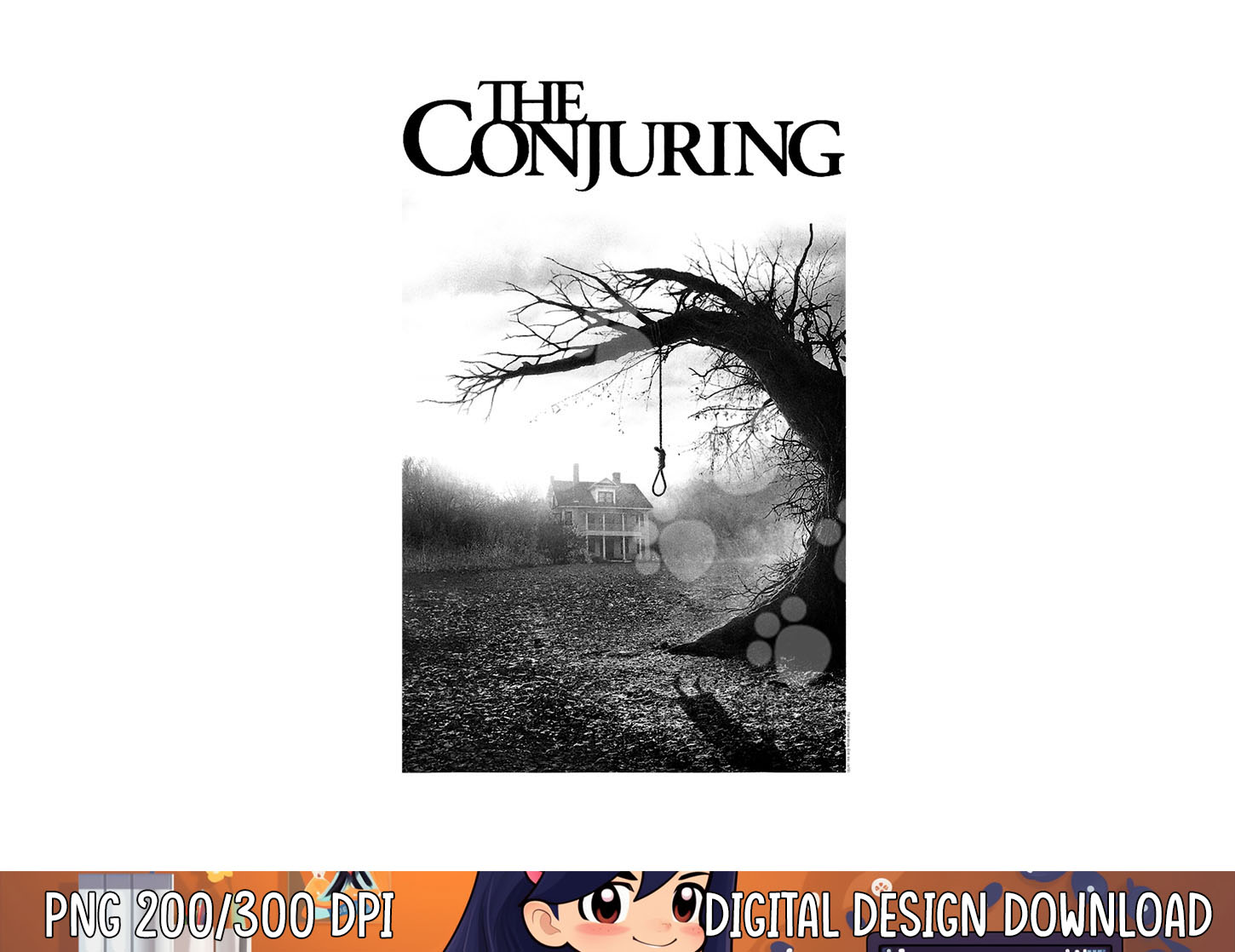 The Conjuring Poster Black & White png, sublimation - Inspire Uplift