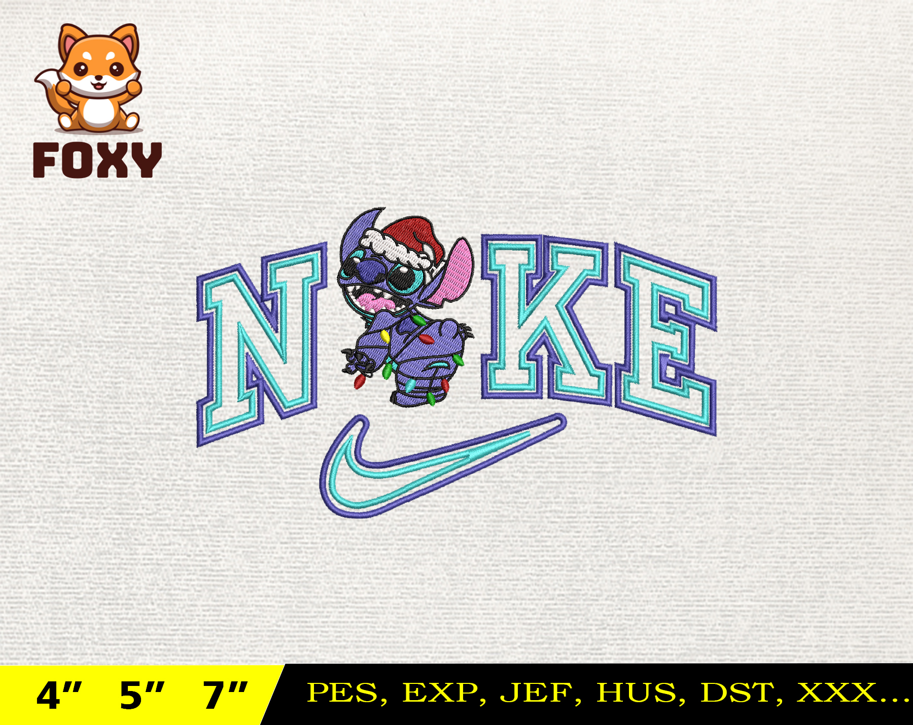 NIKE Christmas Embroidery Design, Christmas Stitch Embroider - Inspire ...