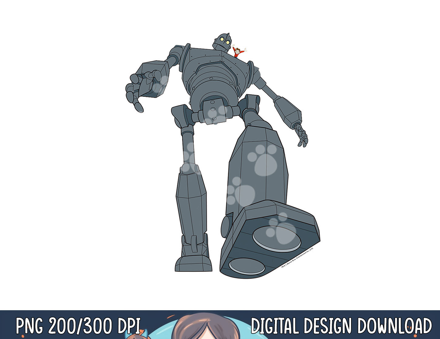 The Iron Giant Standing Tall png, sublimation | Inspire Uplift