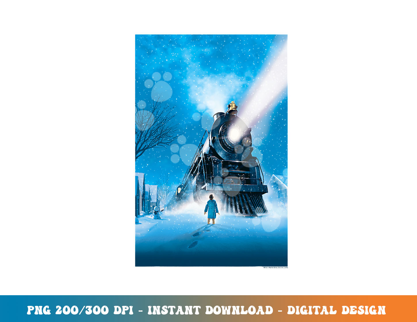 The Polar Express Train Poster png, sublimation | Inspire Uplift