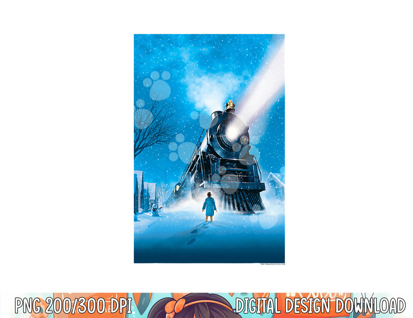 The Polar Express Train Poster png, sublimation - Inspire Uplift