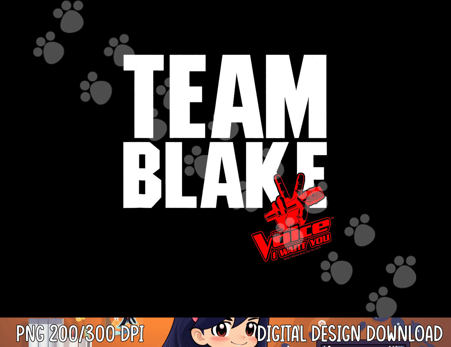 The Voice Blake Team png, sublimation - Inspire Uplift